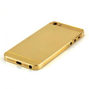 iPhone X 24K Real Gold Plating Glass Shell Shiny Gold Glass