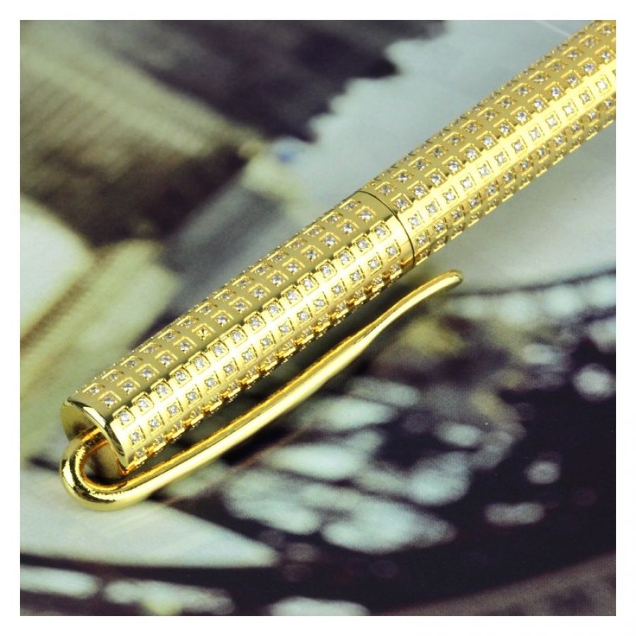 Luxury 24k gold & diamond pen