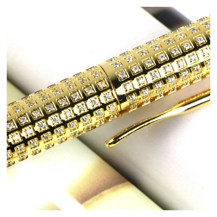 Luxury 24k gold & diamond pen