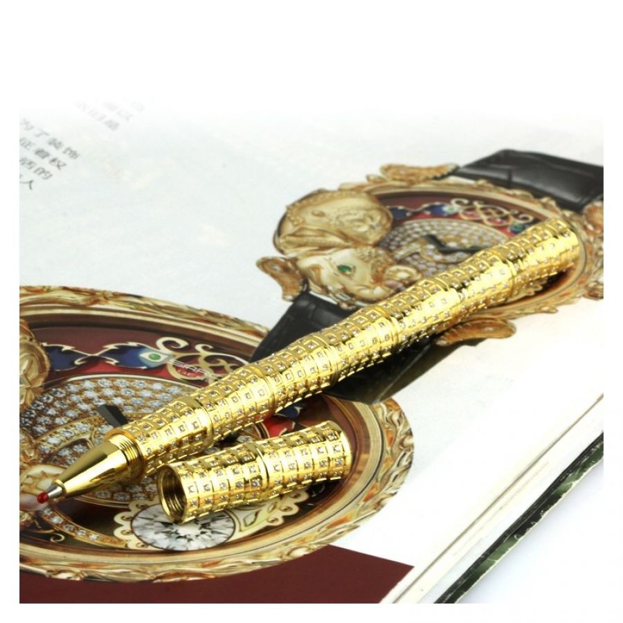 Luxury 24k gold diamond special design pen
