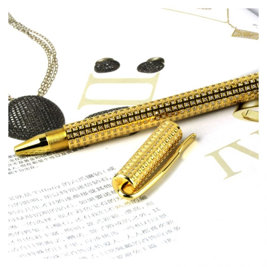 24k gold diamond custom design luxury pen