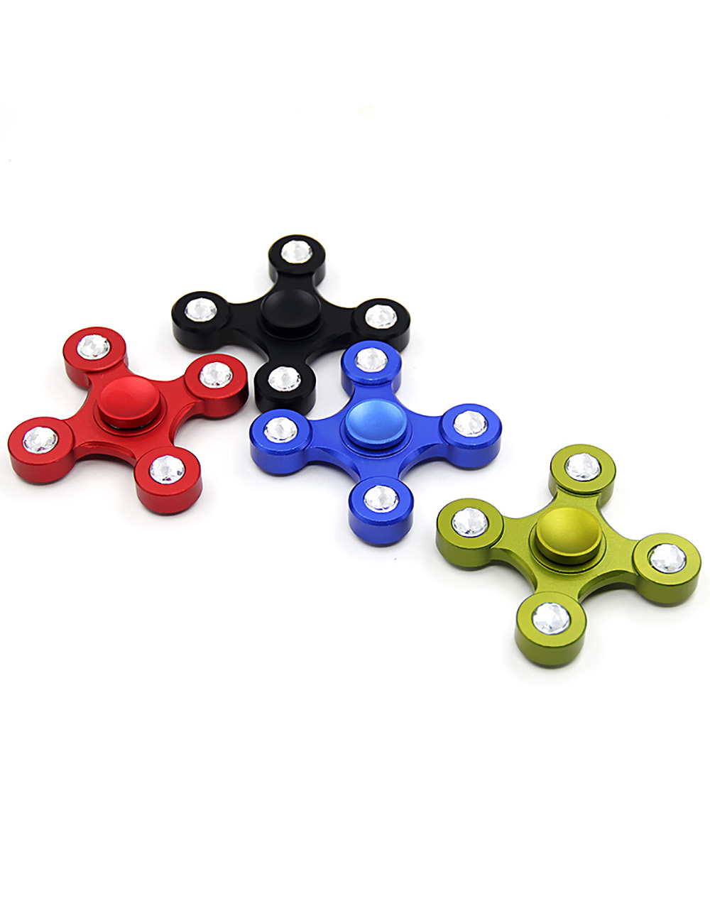 unique colorful Quadrilateral Crystal Fidget Hand Spinner