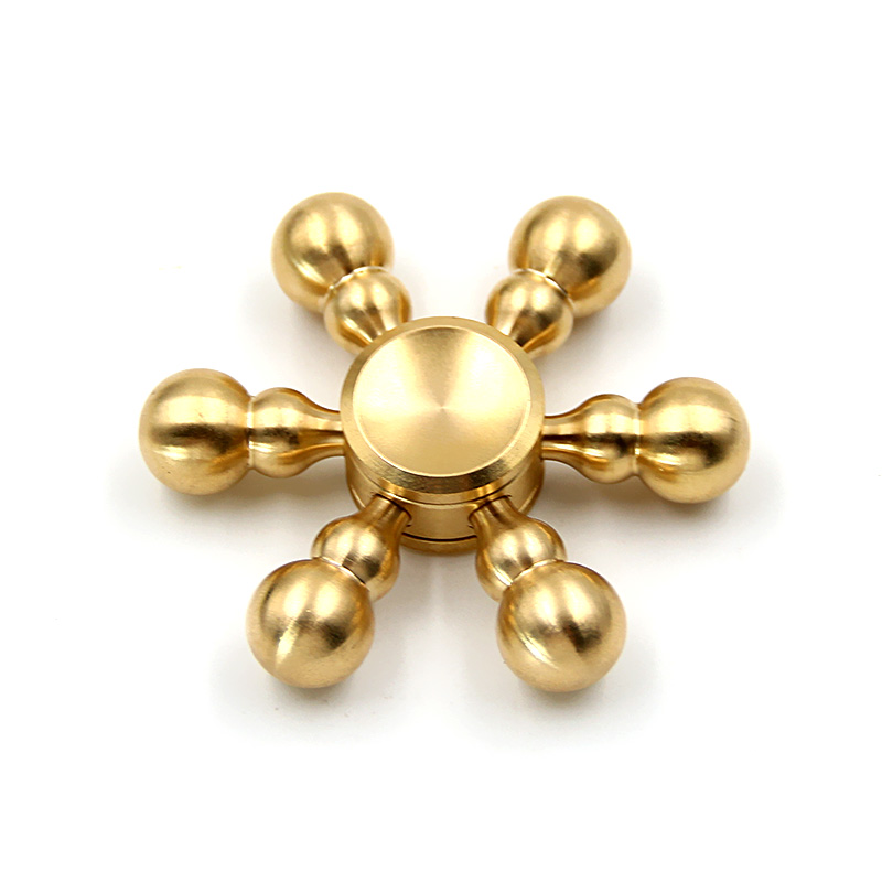 brass Detachable six sided hand spinner toy fidget spinner