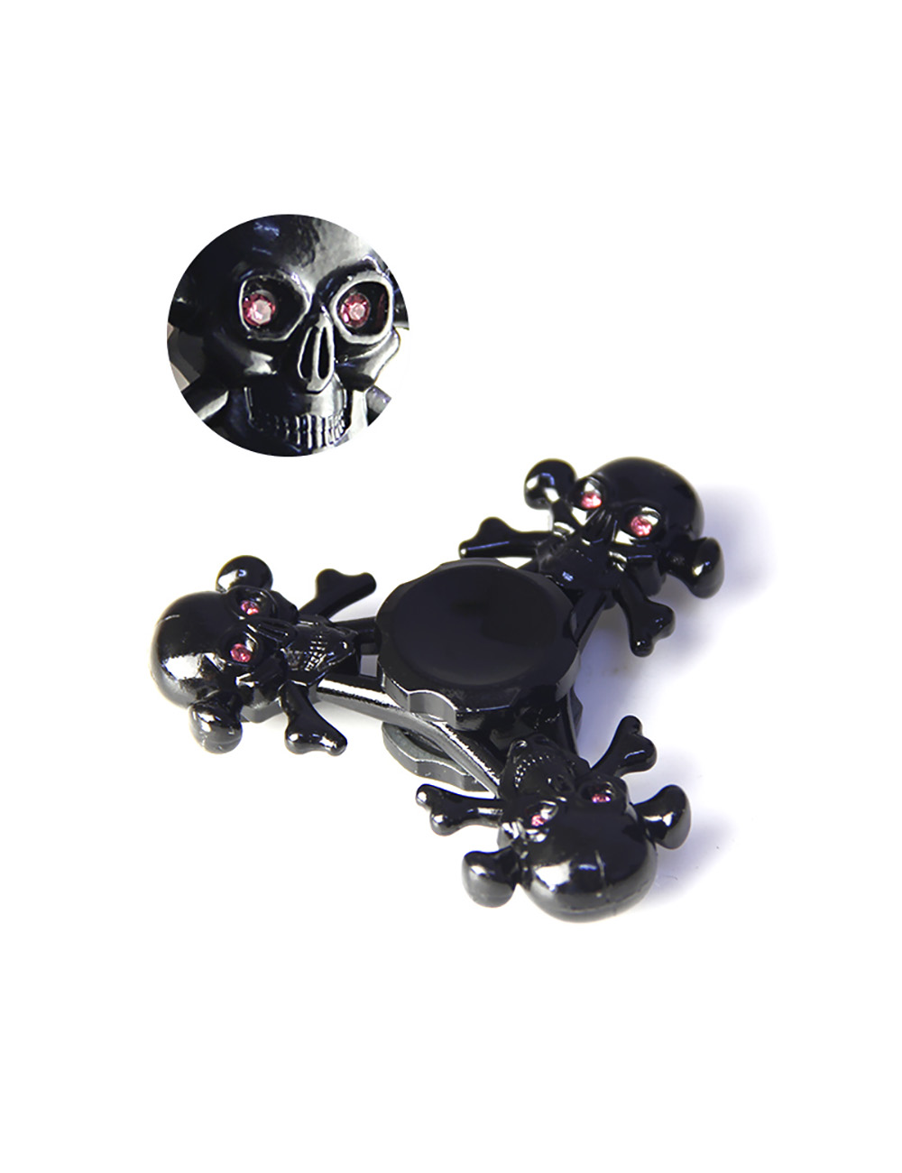 custom skull fidget spinner with handmade diamonds