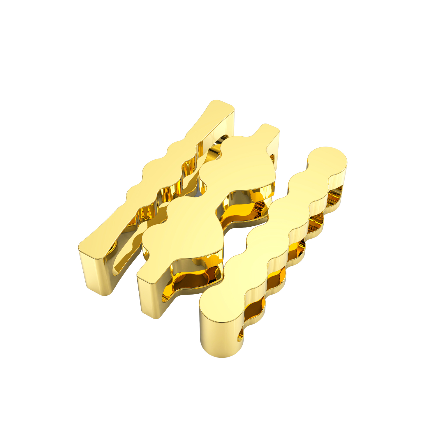 3Pcs/Sets Metal Decorative Ring Loops Heart-shaped Refinement Jewelry ...